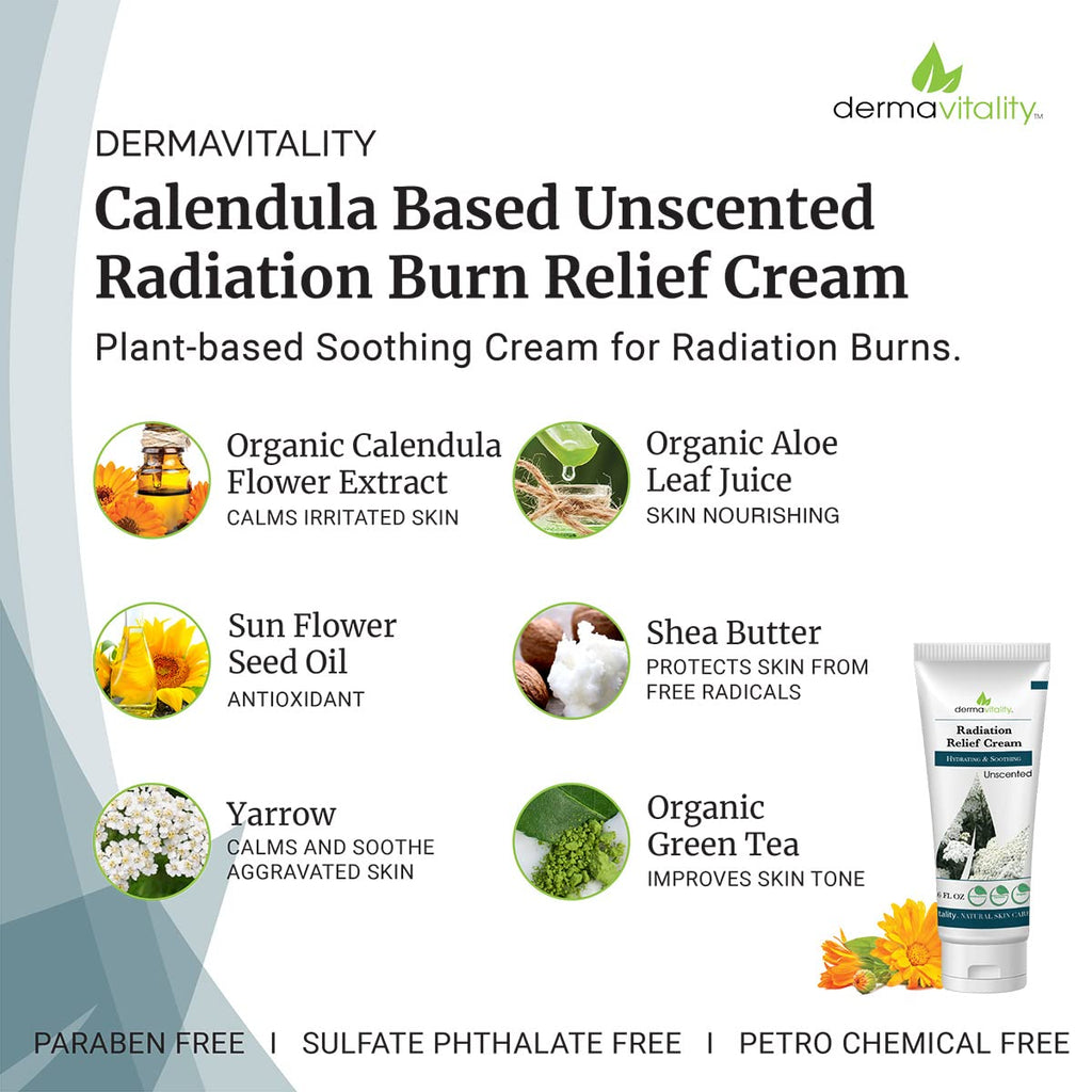 Dermavitality Unscented Fragrance Free Radiation Burn Cream 6 Ounces ...