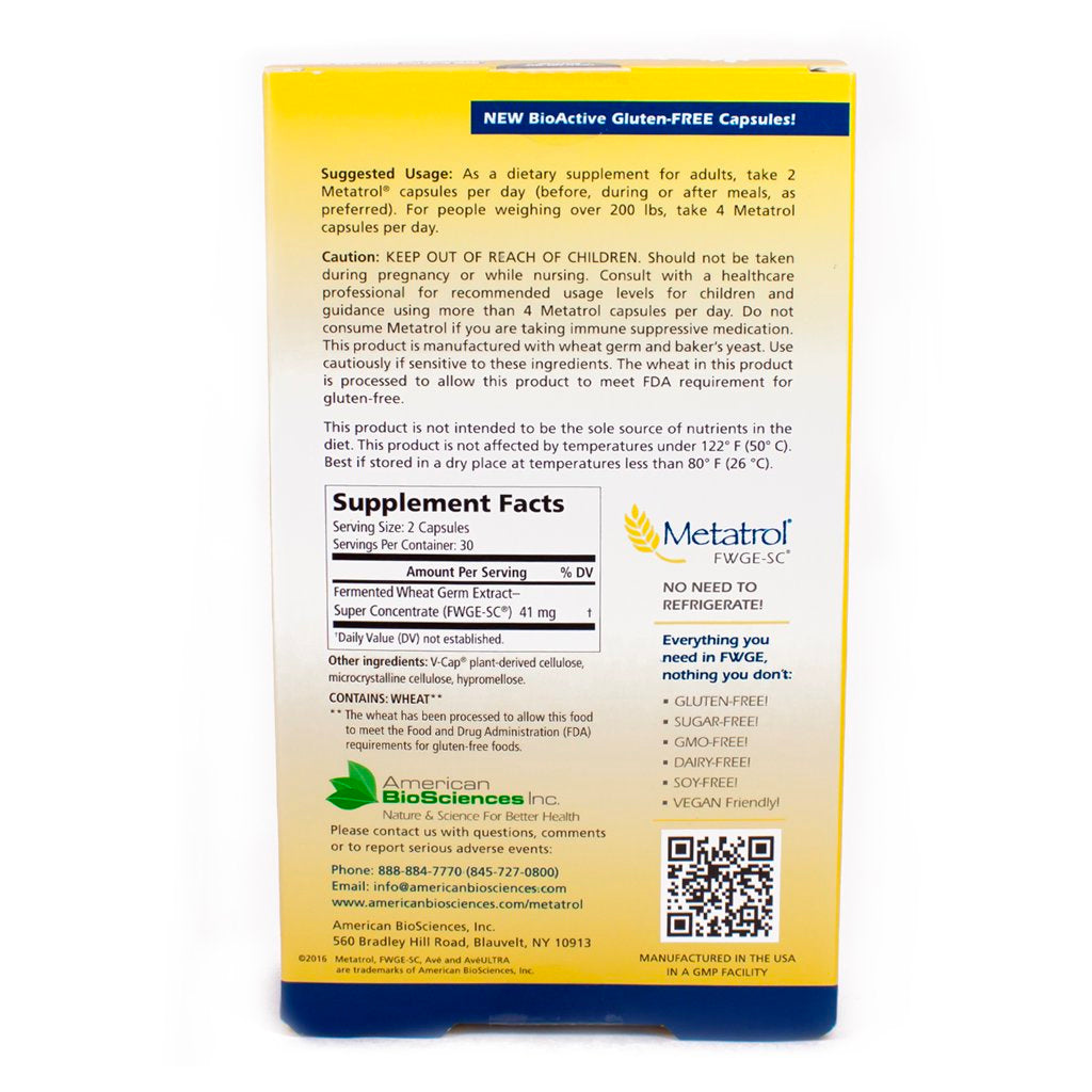 American BioSciences Metatrol Fermented Wheat Germ Extract | Ultimate ...